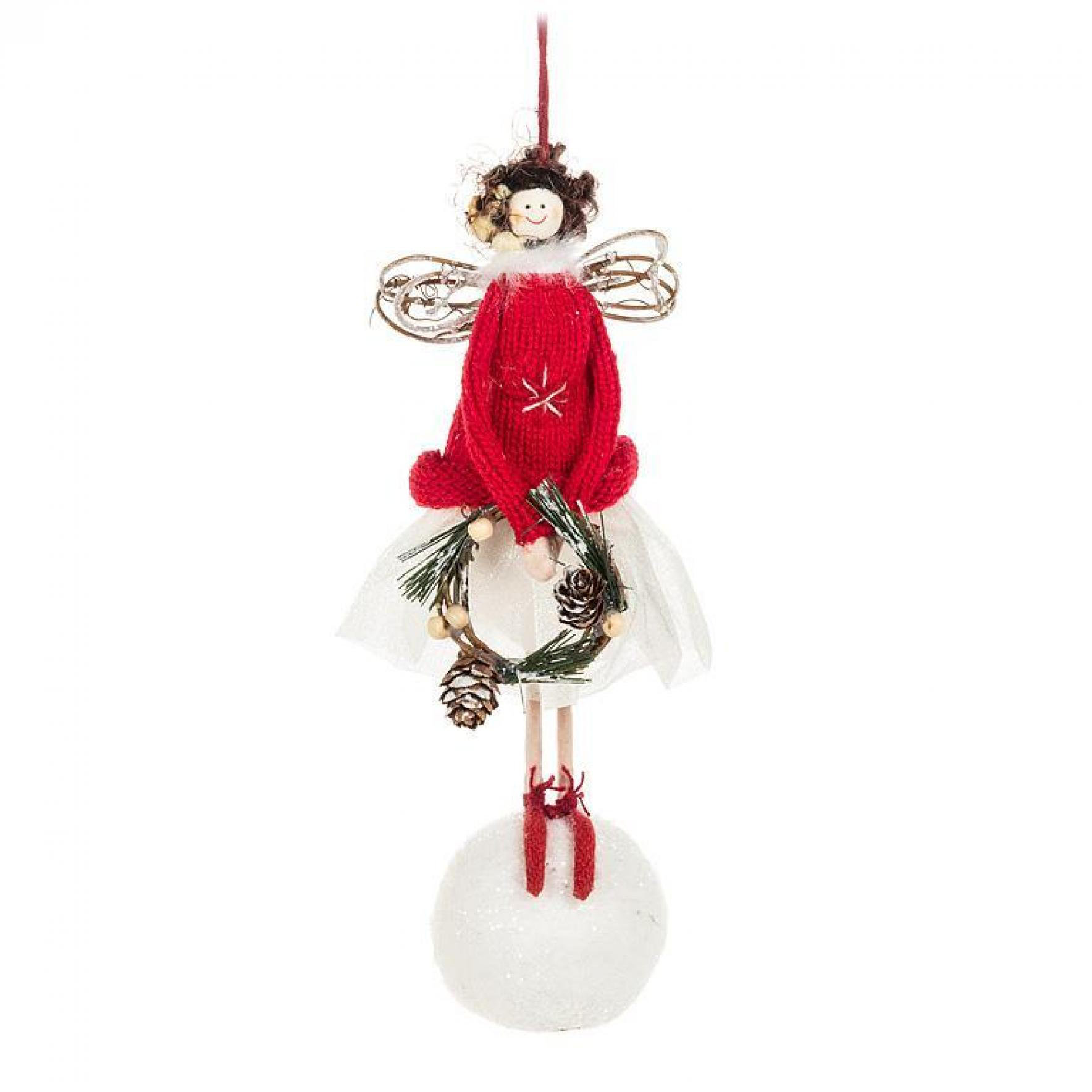 The Holiday Aisle® Angel On A Snowball Ornament | Wayfair