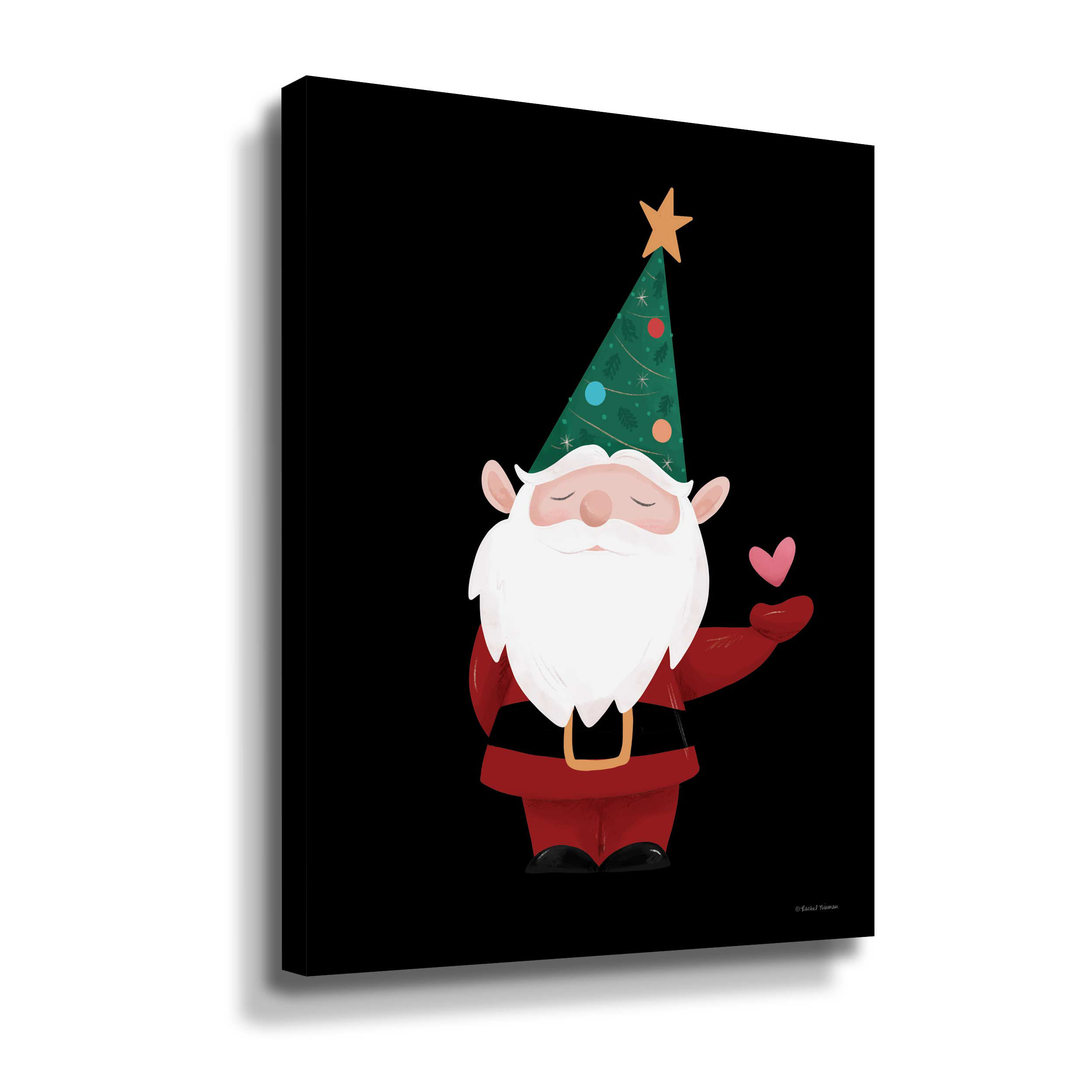 The Holiday Aisle® Christmas Tree Santa Gnome by Rachel Nieman - Print ...