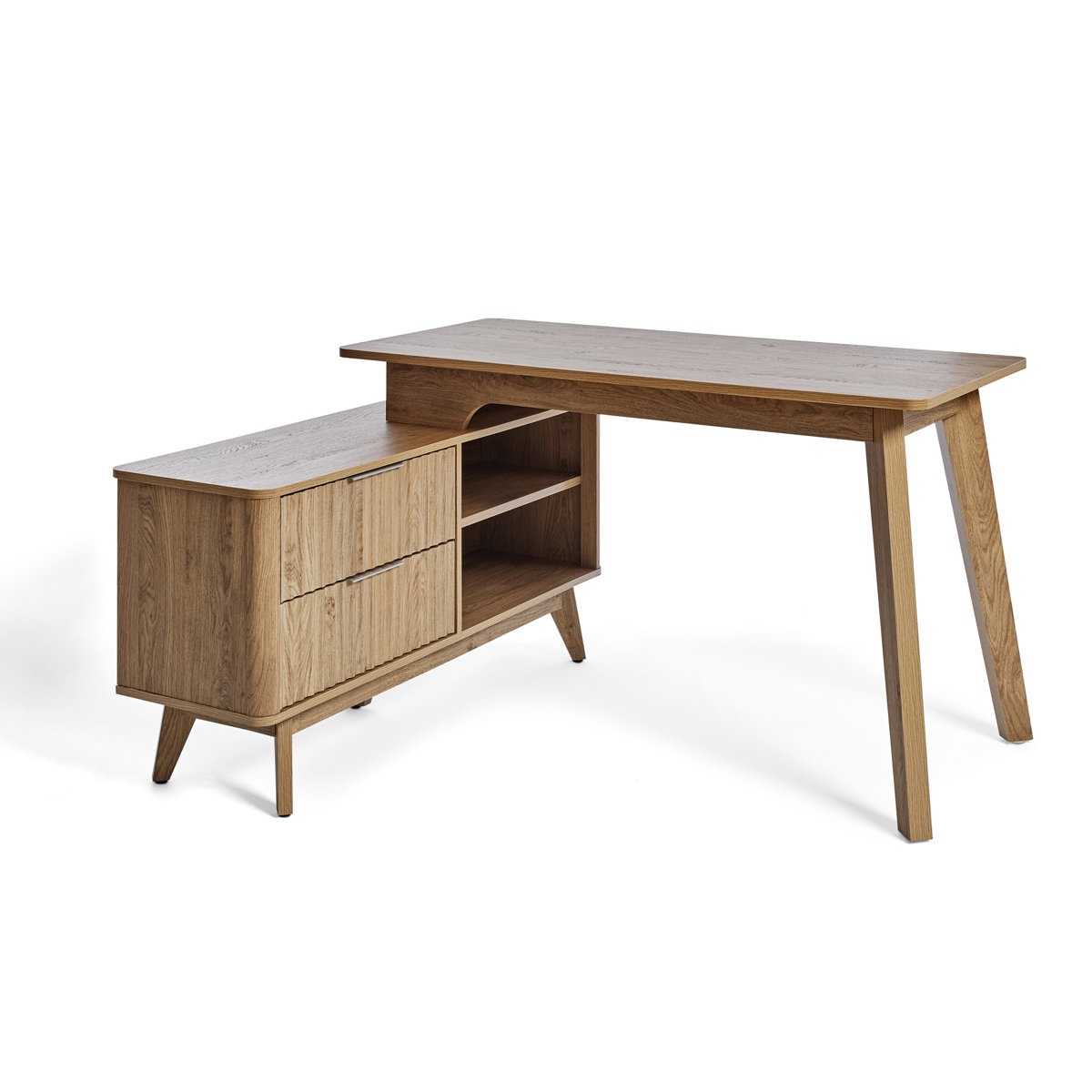 George Oliver Jurine 55.12'' W L-Shaped Writing Desk & Reviews | Wayfair
