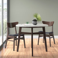 Wade Logan® Atahan Round Solid Wood Base Dining Table & Reviews | Wayfair