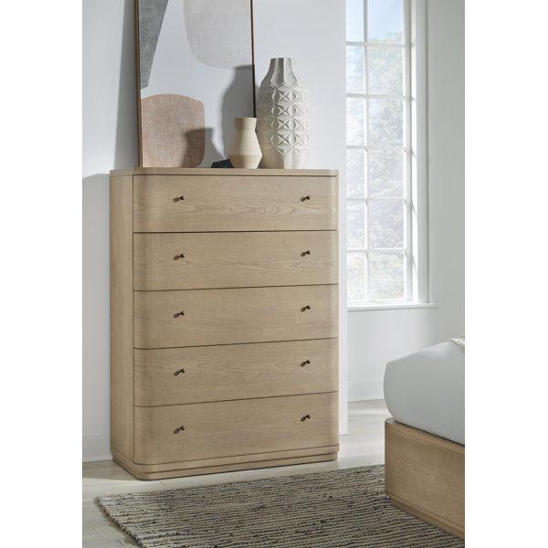 Joss & Main Lucie Five Drawer White Oak Chest - Wayfair Canada