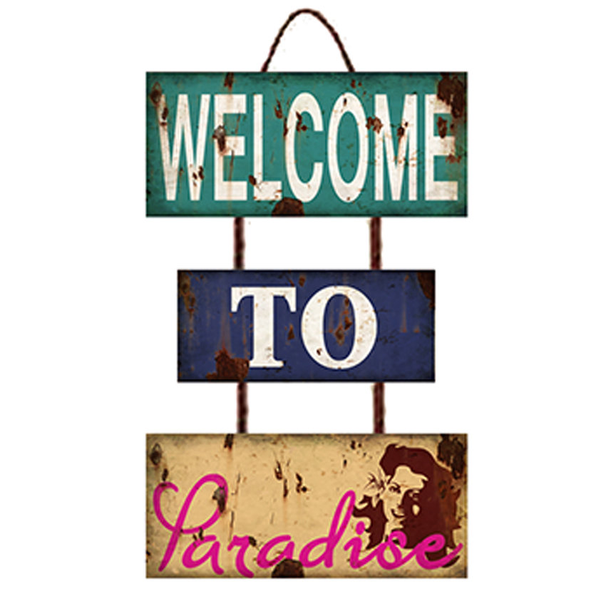 Bayou Breeze 'Welcome to Paradise' 3-Plaque Wall Decor - Wayfair Canada