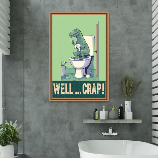 Trinx Dinosaur Toilet Well Crap 3 - 1 Piece Rectangle Gr " Dinosaur ...