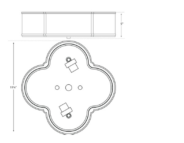 Visual Comfort Signature Alexa Hampton Basil Small Flush Mount ...