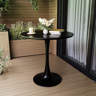 George Oliver Round Black Dining Table With Top And Pedestal Base ...