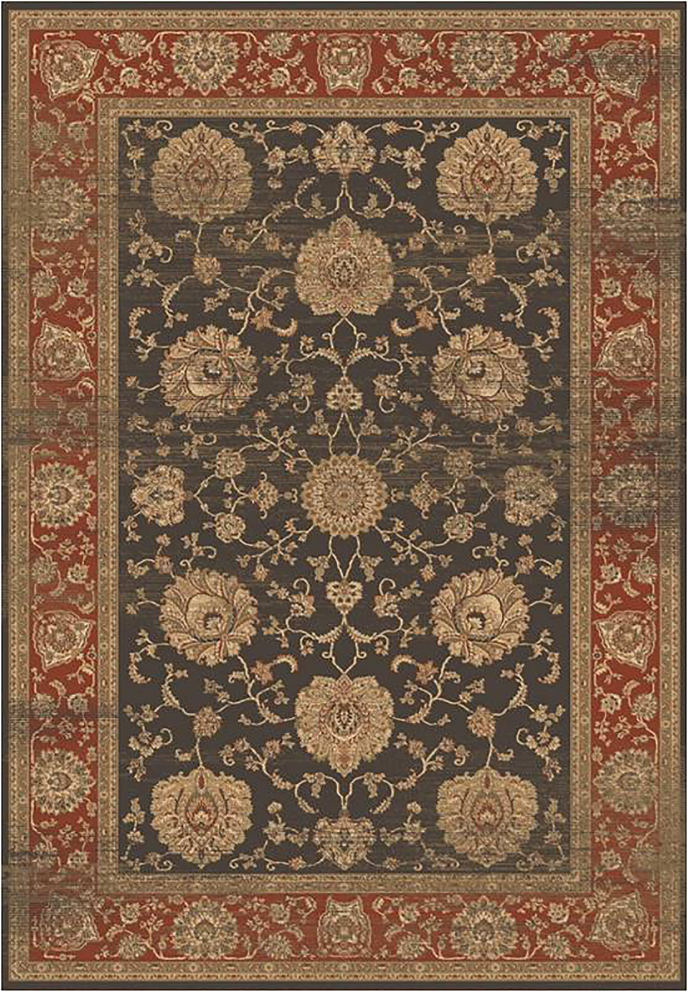 Charlton Home® Jaelynn Oriental Red/Black/Beige Area Rug | Wayfair