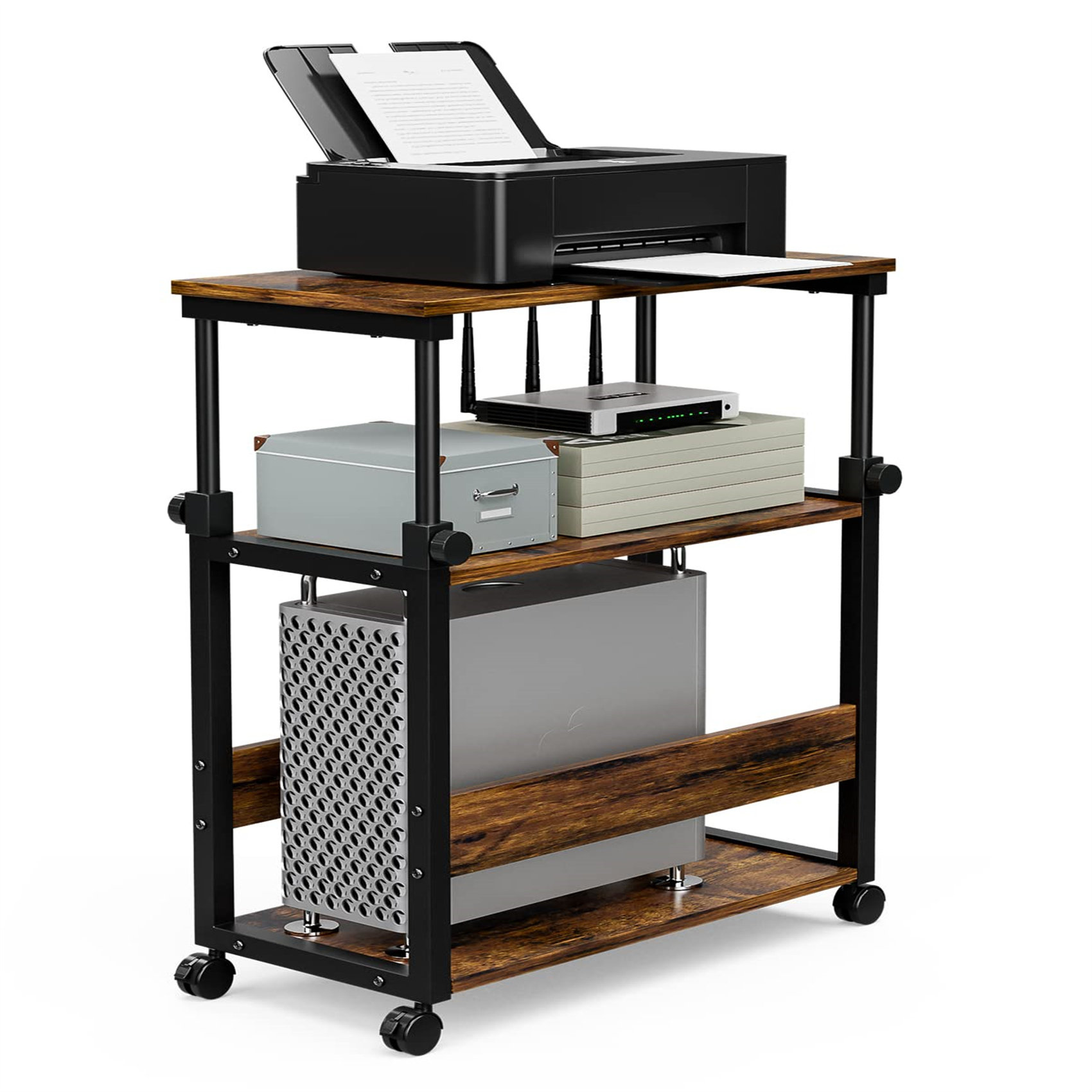 Blooming 33.5'' H x 23.6'' W Printer Stand | Wayfair