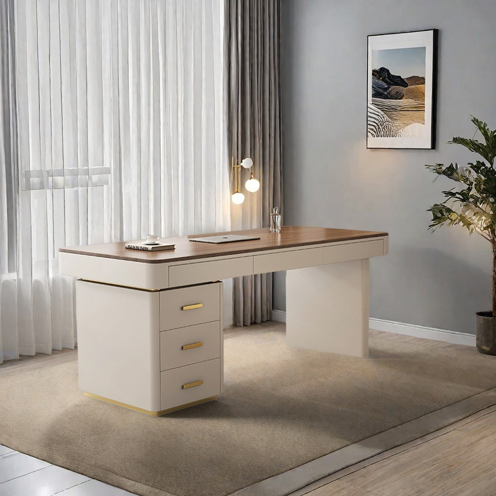 APSHOR Multi-layer solid wood board desk | Wayfair