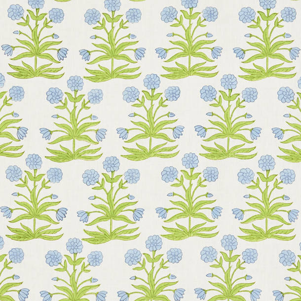 Schumacher x Molly Mahon Seed Hand Block Print Fabric | Wayfair