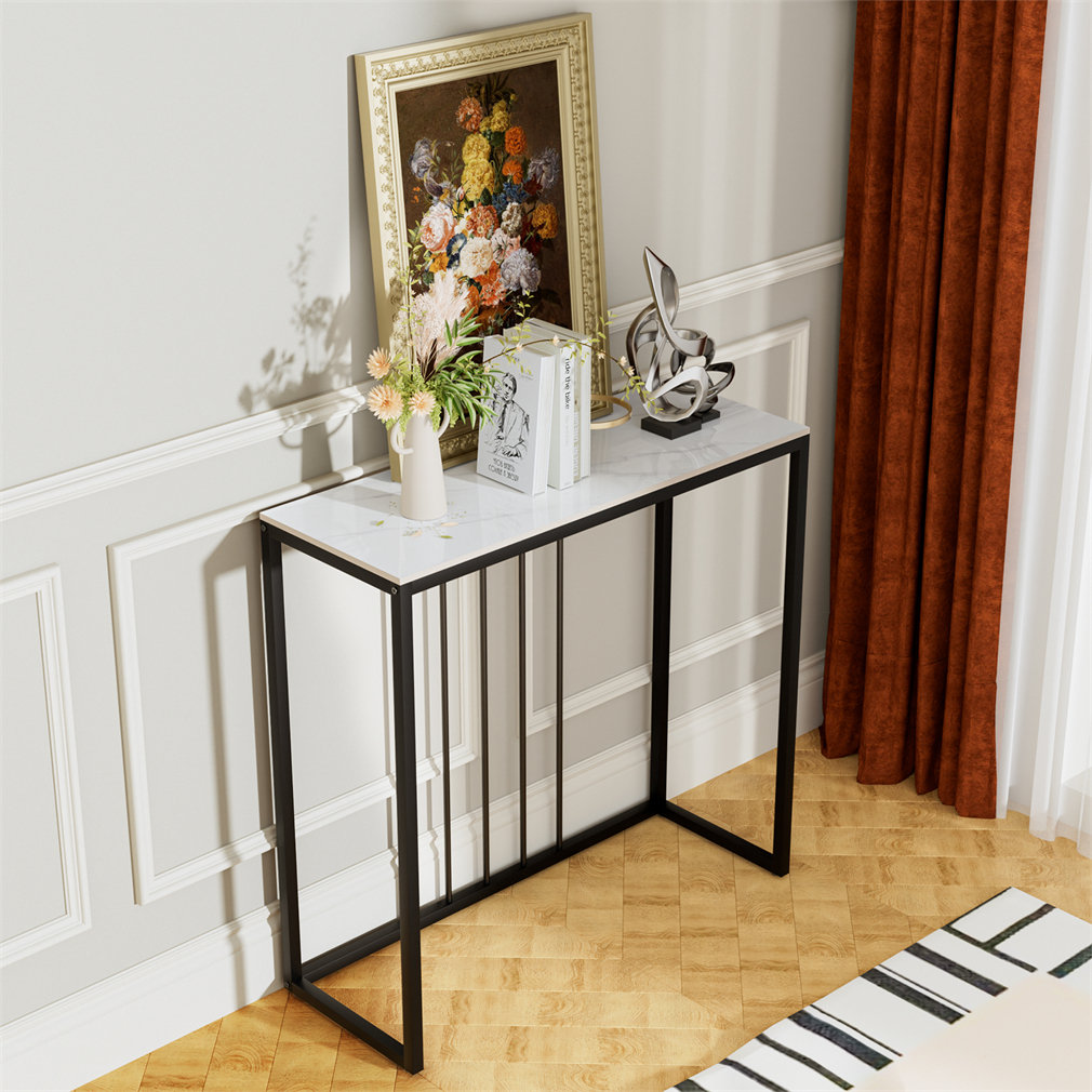 Wrought Studio™ High-End Marble Console Table Modern Sofa Side Table ...
