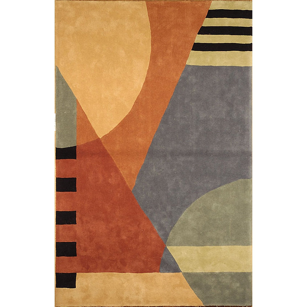 AllModern Abstract Hand-Tufted Wool Gold Area Rug & Reviews - Wayfair ...