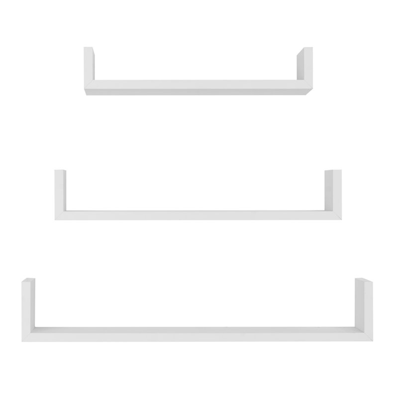 Ebern Designs Ismah 3 Piece U-Shaped Floating Shelf & Reviews | Wayfair