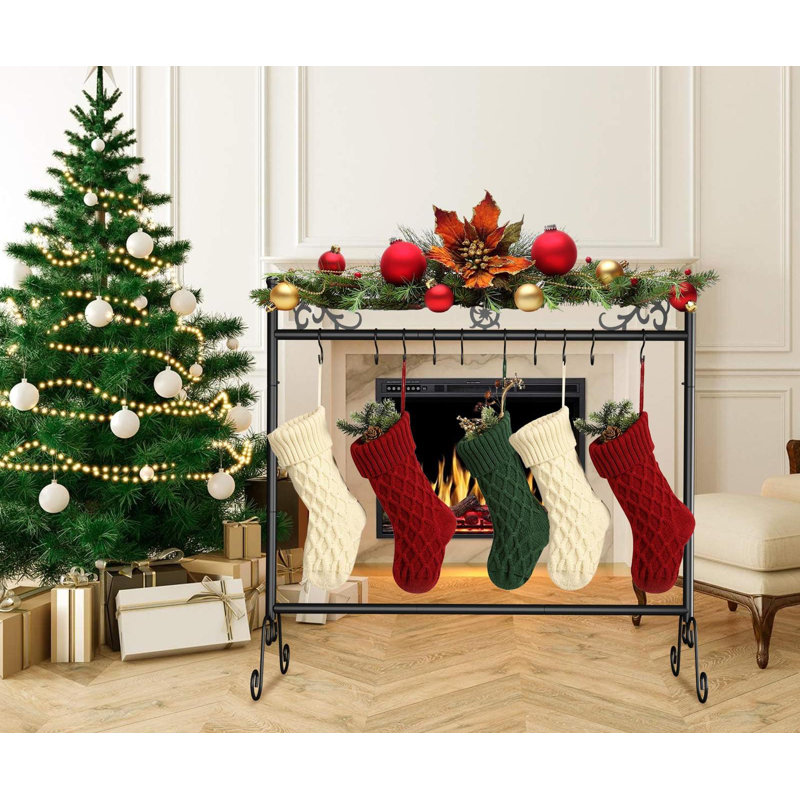 ZAALBA 10-Hook Christmas Stocking Holder Stand | Wayfair