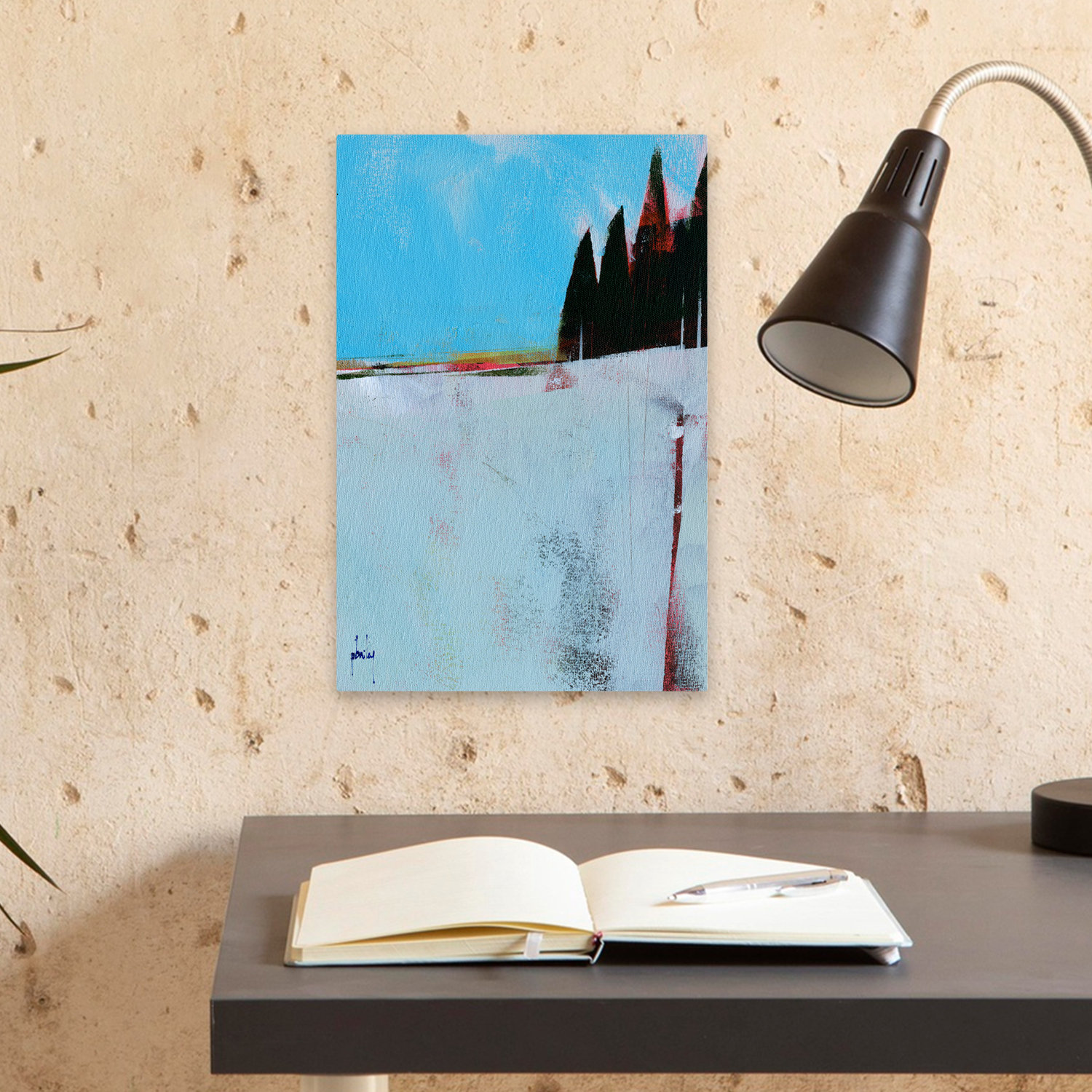 George Oliver Snow Field - Abstracts Landscapes Art | Wayfair