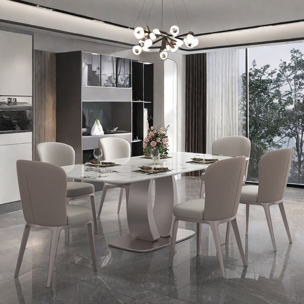 Pakloer Simple Modern rectangular dining table sets. | Wayfair