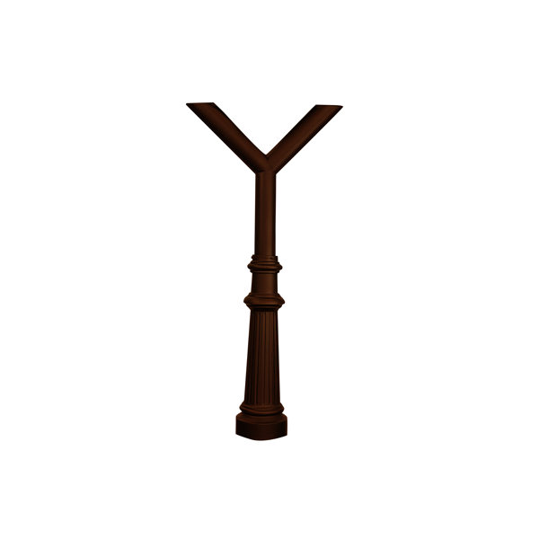 Qualarc Penfield Twin Mailbox Post - 62'' Tall with Fluted Base - Multi ...