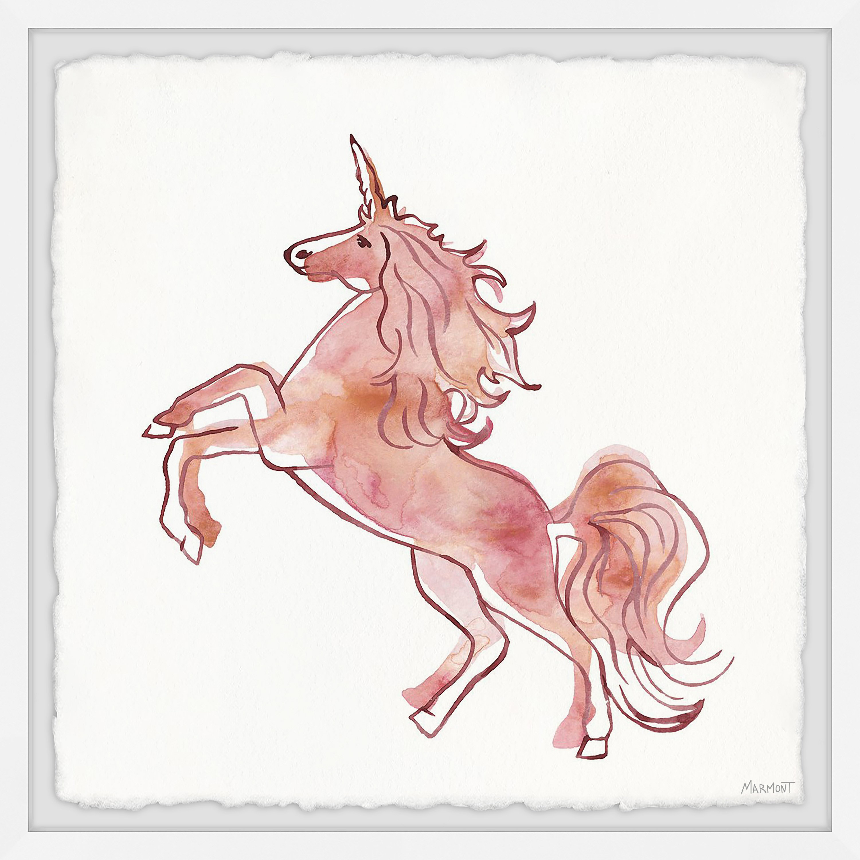 Isabelle & Max™ Brendis Mysterious Unicorn Framed Print | Wayfair