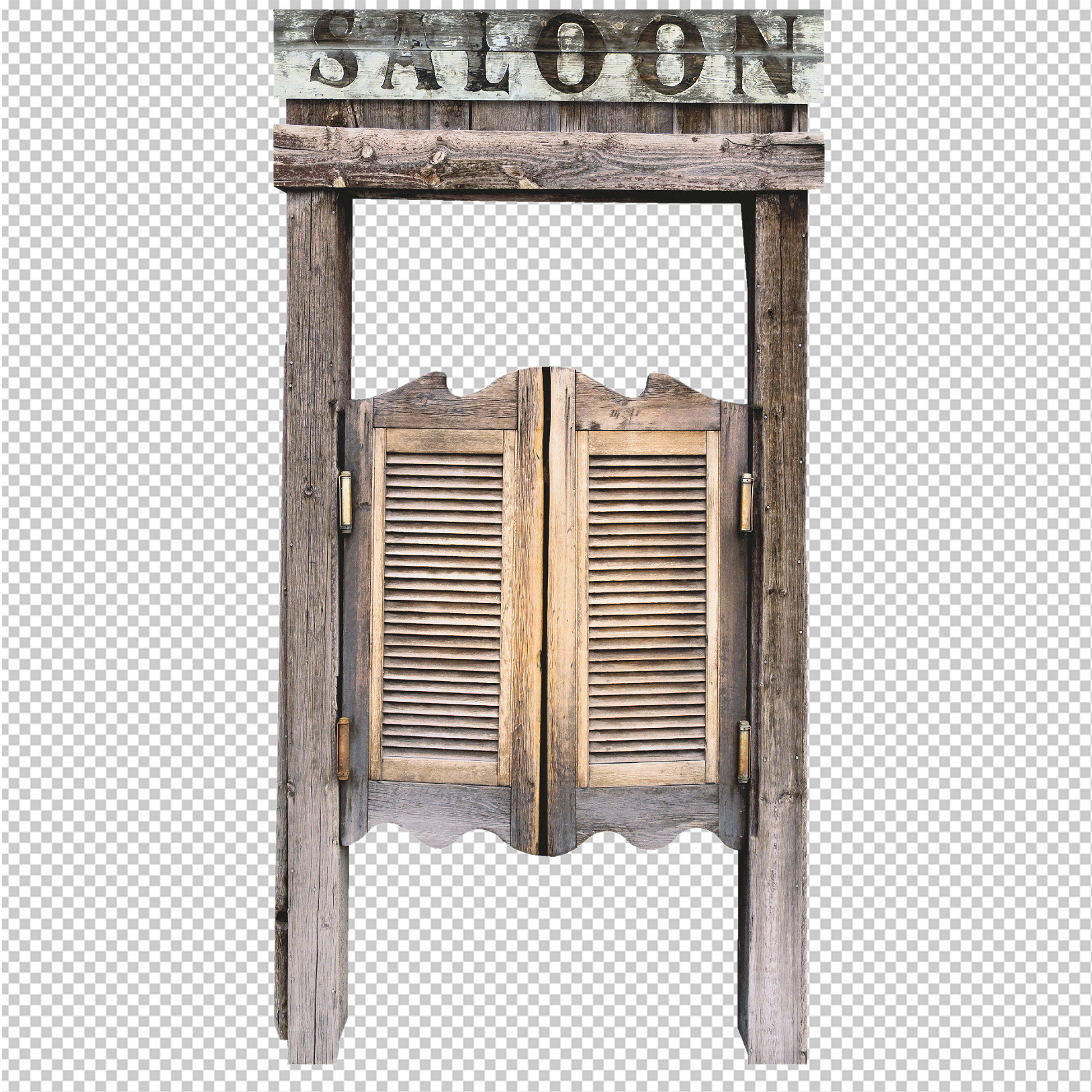 Wet Paint Printing Western Rustic Old Swinging Saloon Doors Cardboard ...