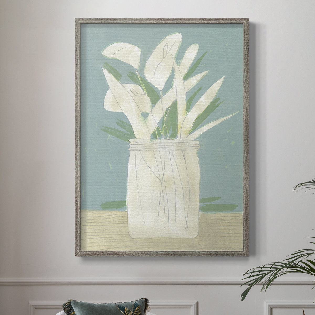 Ophelia & Co. Muted Spring Arrangement IV Framed Print - Solid Wood ...