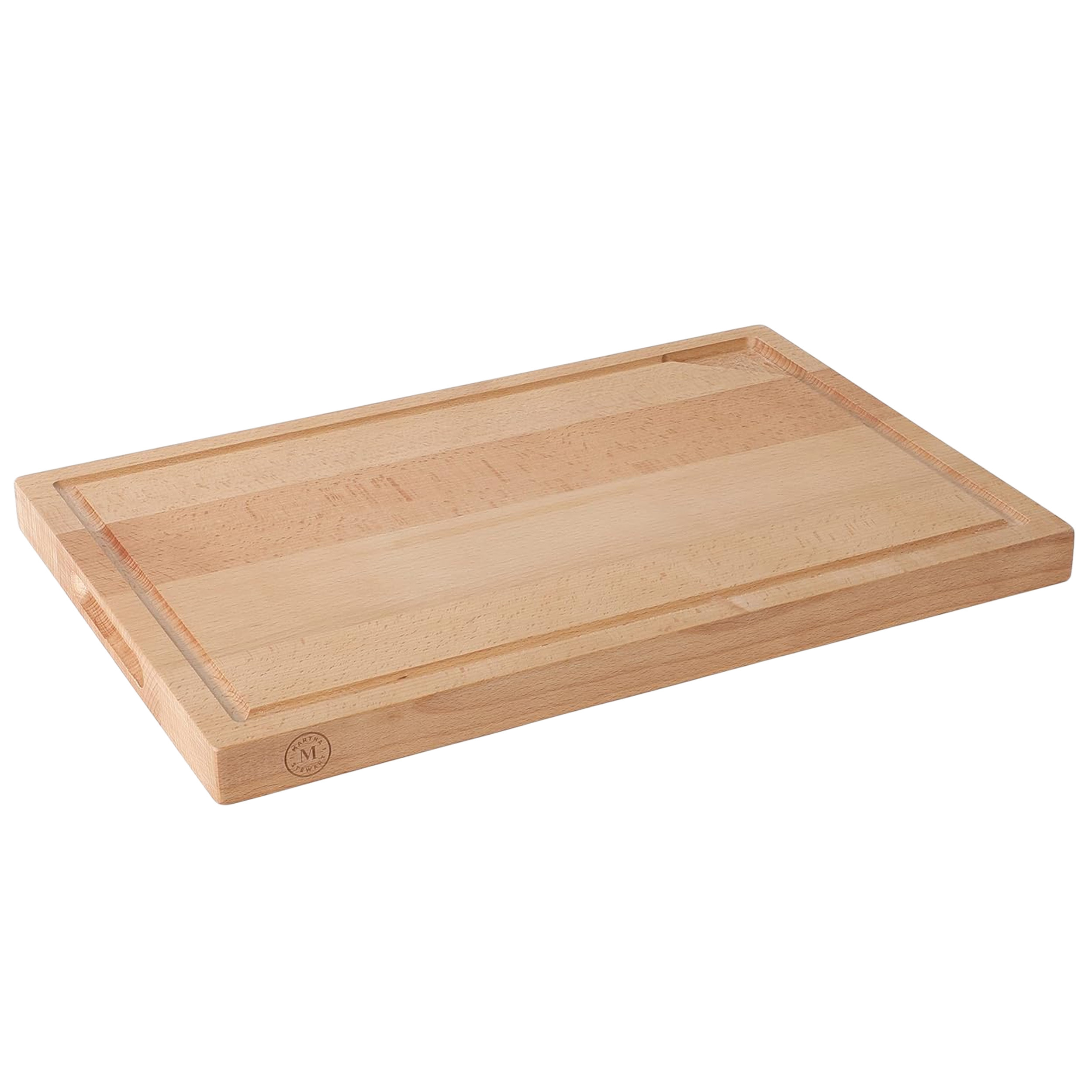 Martha Stewart Lockner 18 x 12 Inch Beech Wood Cutting Board with Juice ...