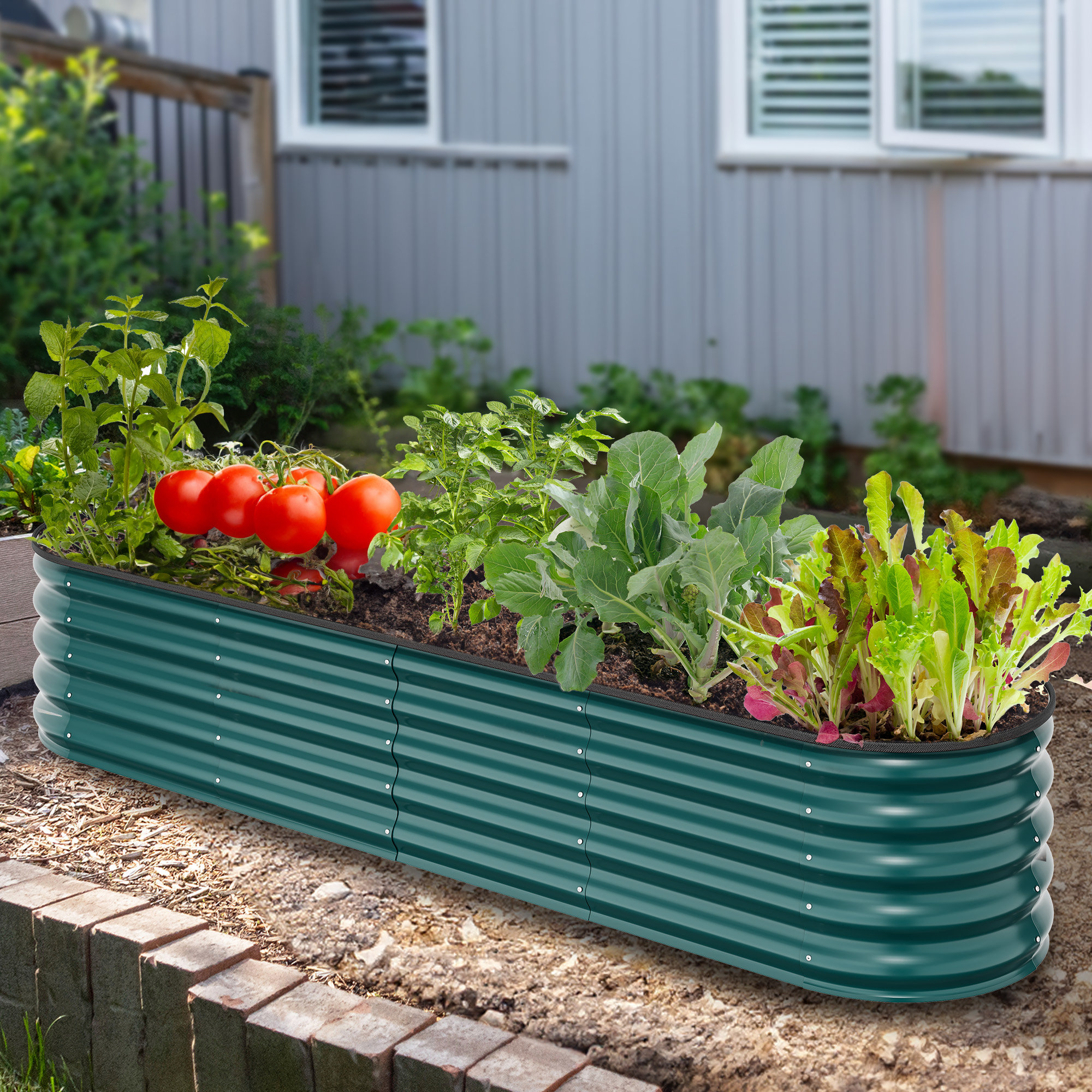Wade Logan® Beyhan Metal Raised Garden Bed & Reviews | Wayfair