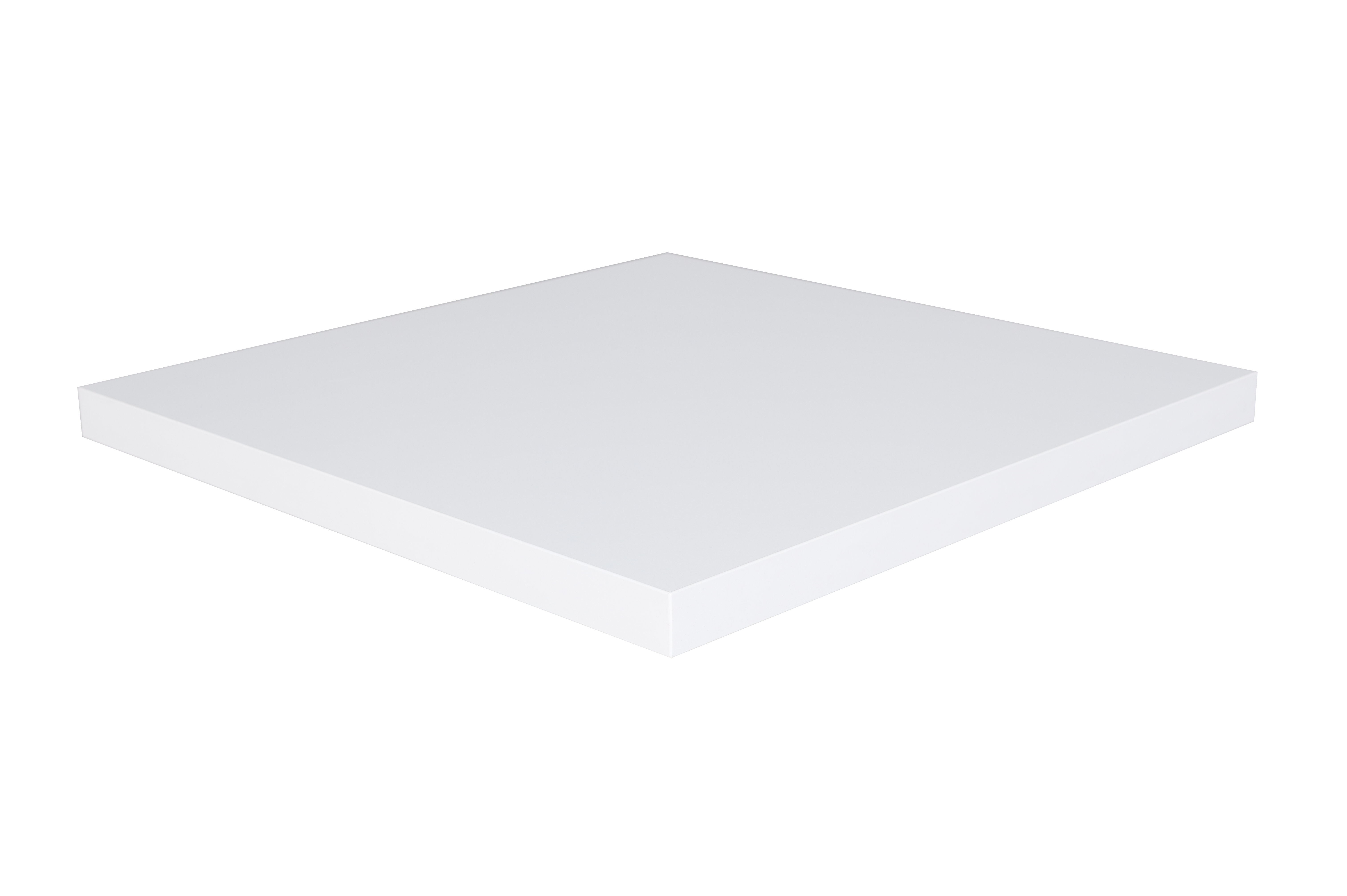 BFM Seating Midtown White 24x24" Square Indoor Table top 2" Thickness ...