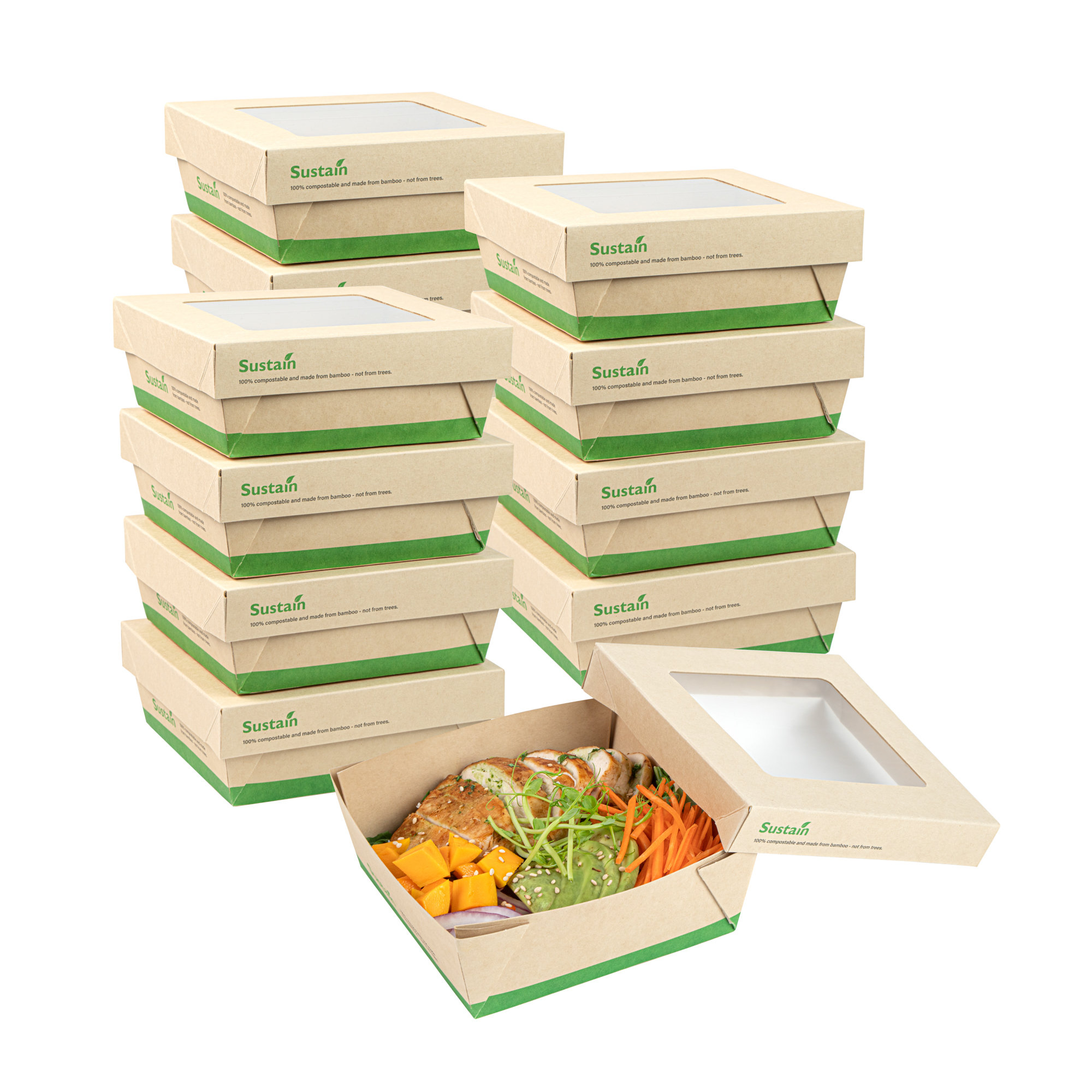 Restaurantware-27 Ounce Sturdy Paper Take Out Boxes, 50 Disposable Take ...