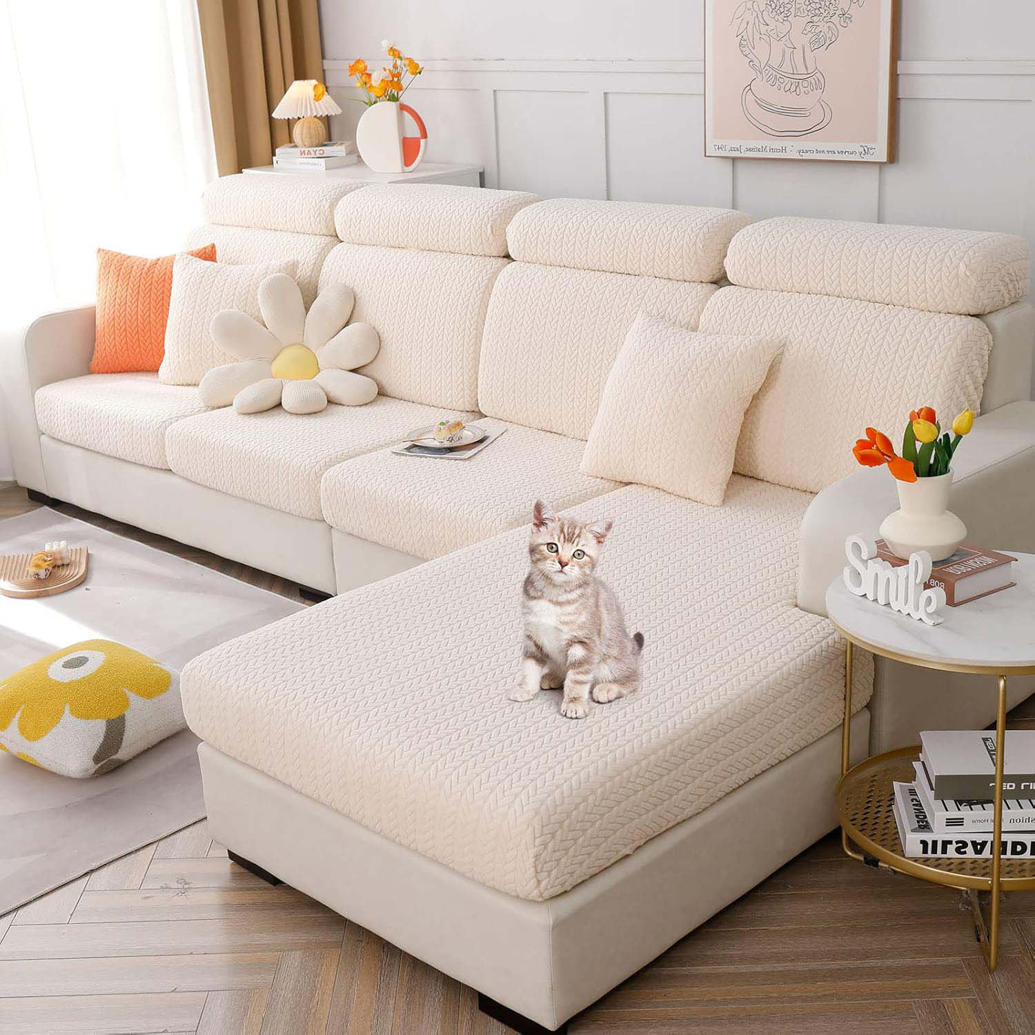 Hokku Designs New Universal Sofa Cover, Wear-Resistant High Stretch ...