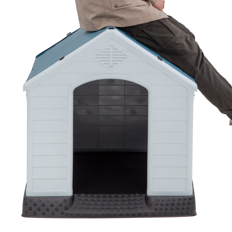 Archie & Oscar™ Lapp Blue Plastic Dog House & Reviews | Wayfair