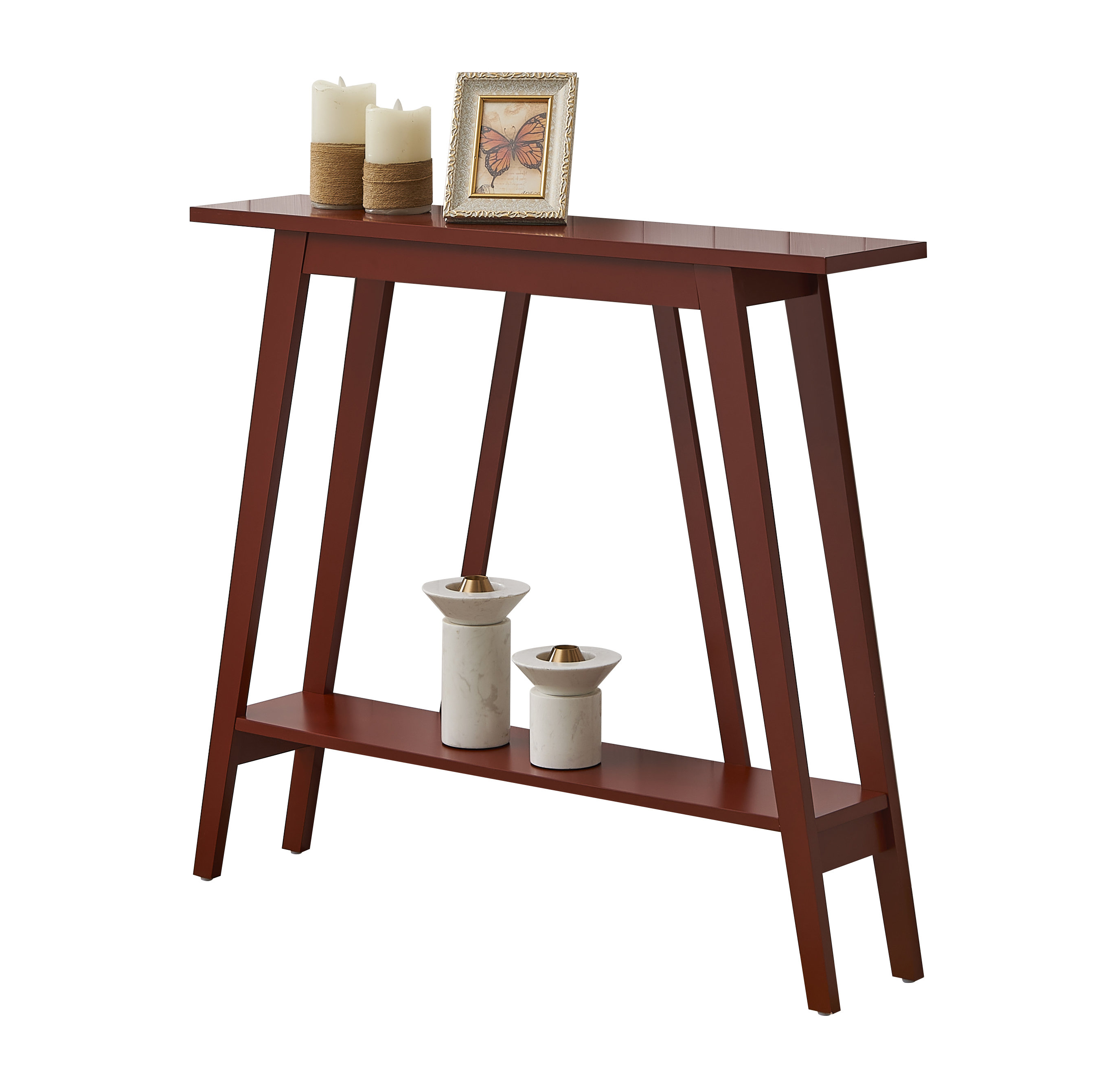 George Oliver Odise Console Table - Functional Narrow Wood Accent ...