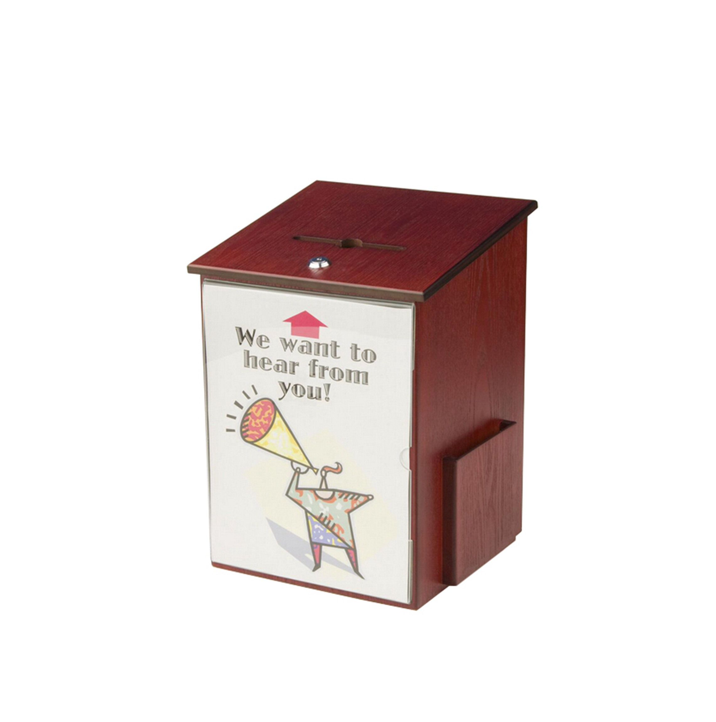 Red Barrel Studio® 10.1" x 13.9" x 9.5" Wooden Ballot Box with Sign ...
