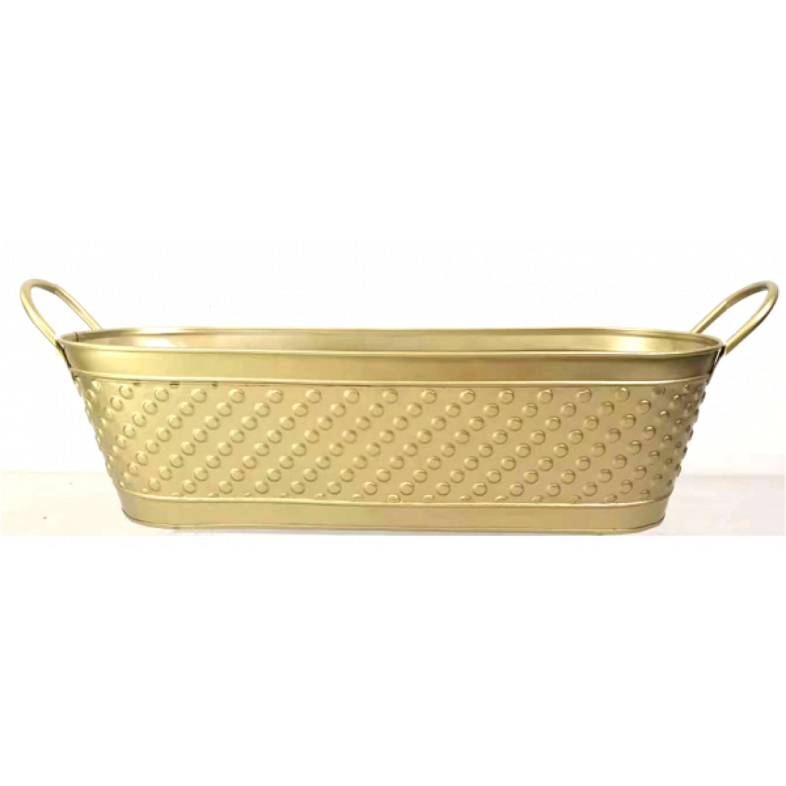 House of Hampton® Gold Metal With Ear Handles Bucket | Wayfair