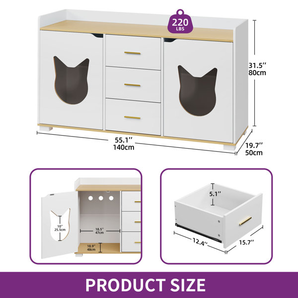 Tucker Murphy Pet™ Tucker Murphy Pet Cat Litter Box Enclosures with ...