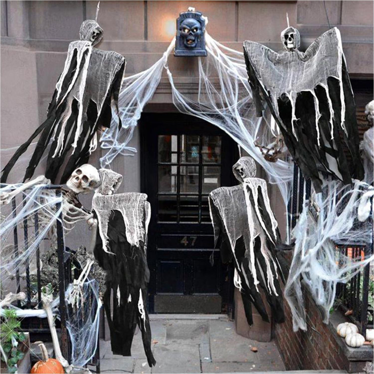 The Holiday Aisle® Halloween Skeleton Ghosts Decorationswith LED Lights ...