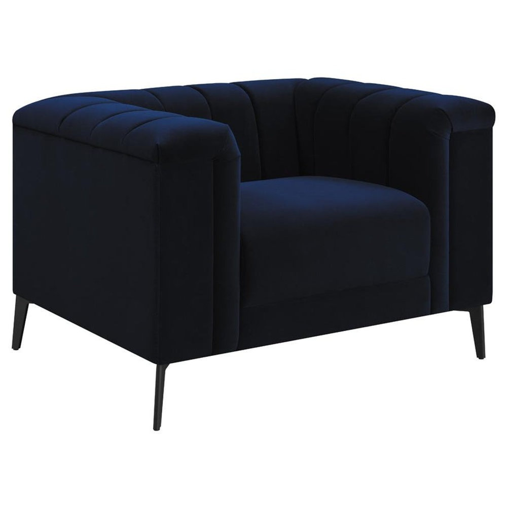Rosdorf Park Chalet 3-Piece Tuxedo Arm Living Room Set Blue | Wayfair