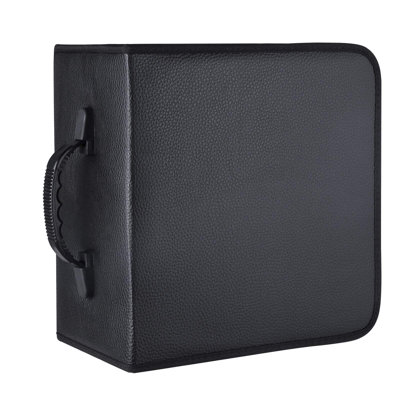 black leather cd case