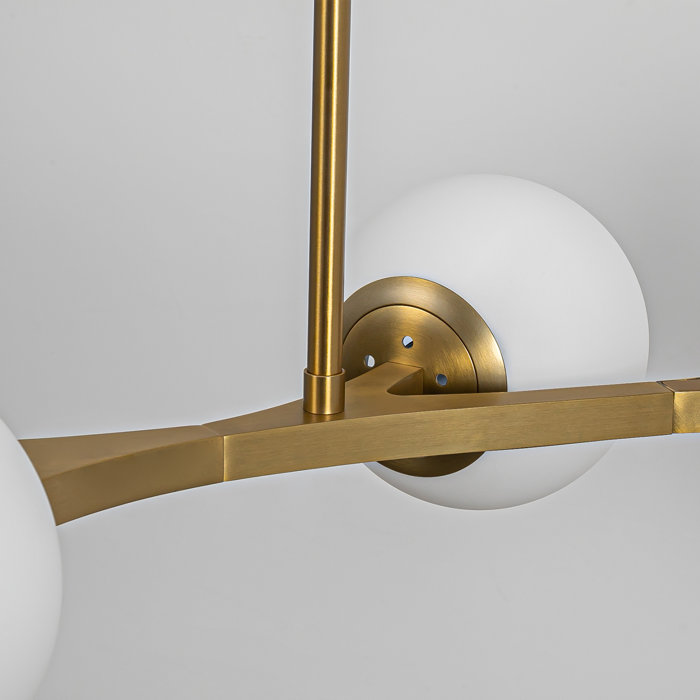George Oliver Kaynen 8 - Light Dimmable Sputnik Linear Chandelier ...