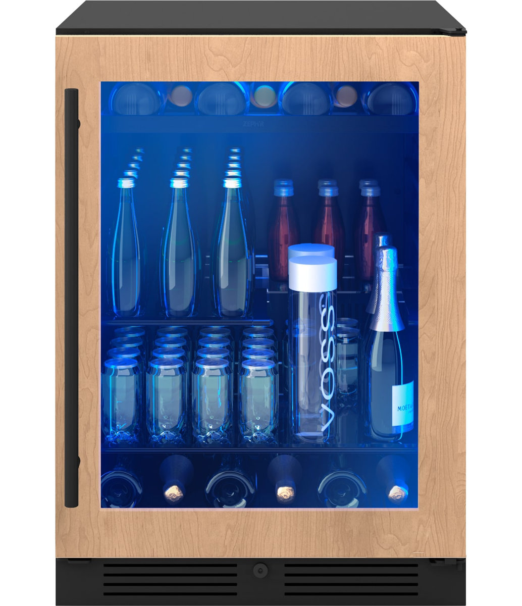 Zephyr Presrv 24" 7-Bottle and 108-Can Single Zone Panel-Ready Beverage ...