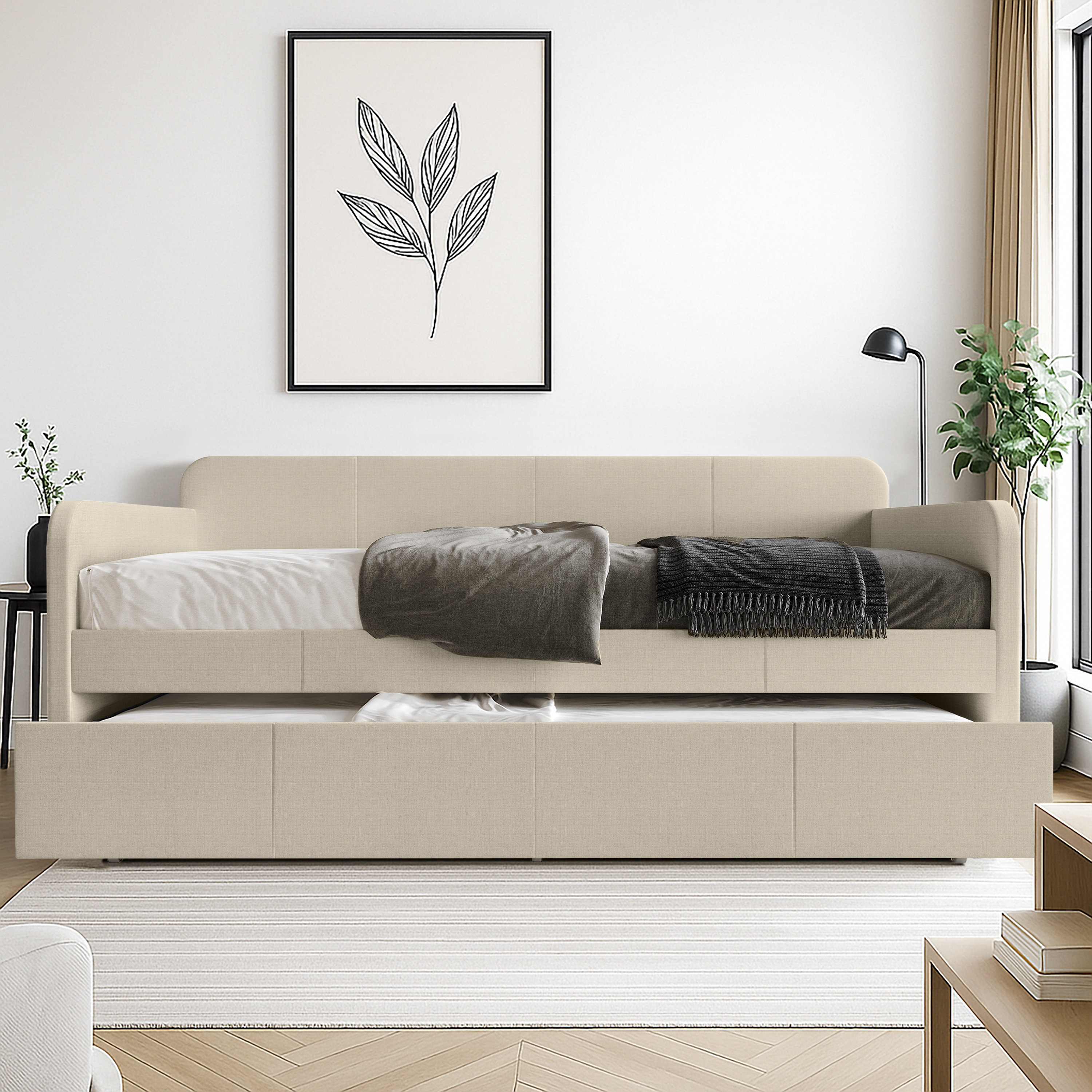Andover Mills™ Plunkett Tiara Upholstered Daybed with Trundle & Reviews ...