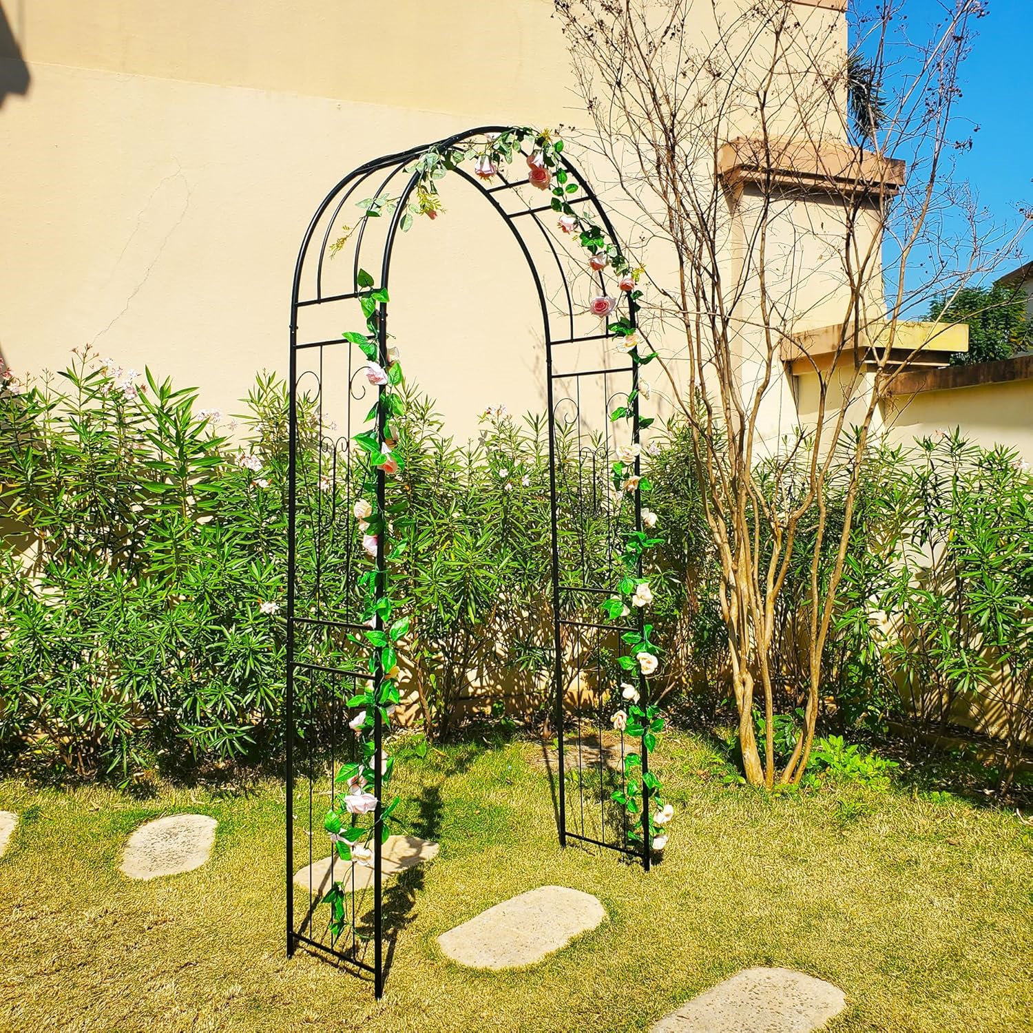 IDOLOB Garden Arch Trellis, Wedding Ceremony Arch, Patio Trellis Arcade ...