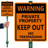 SmartSign Warning - Keep Out, No Trespassing Sign and Stake Kit | Wayfair