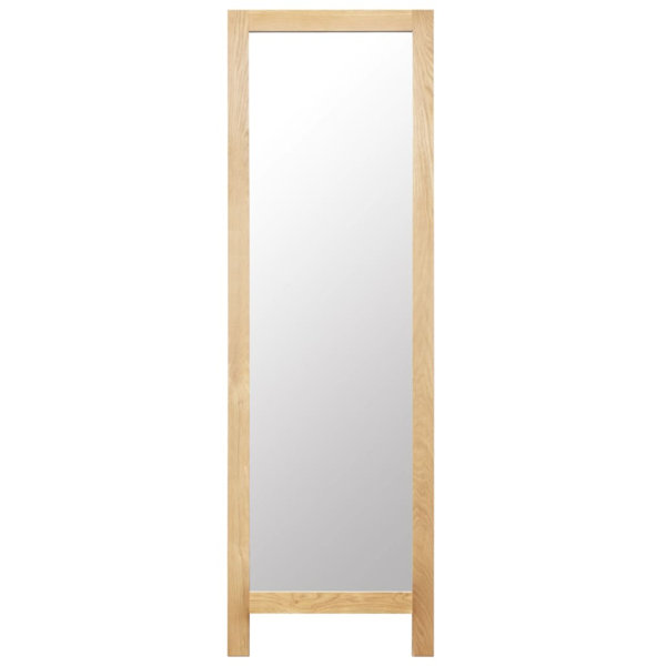 Latitude Run® Freestanding Mirror 18.8" x 18.3" x 59" Solid Oak Wood ...