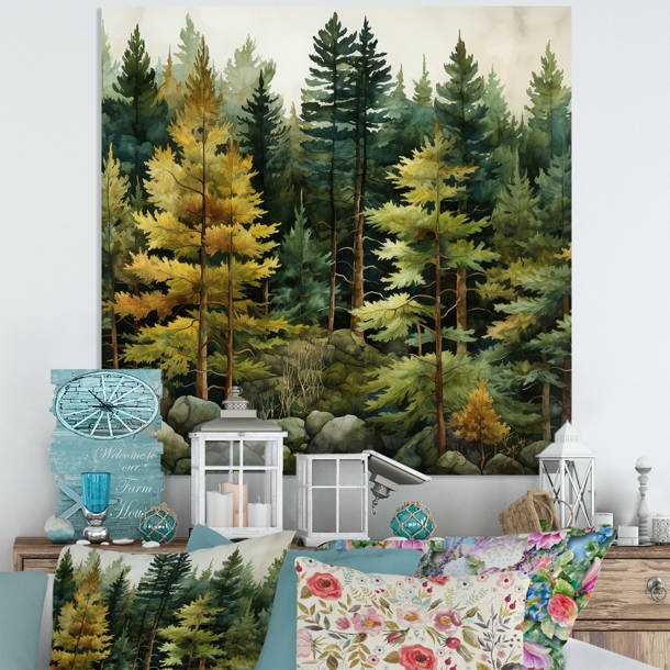 Millwood Pines " Pine Tree Symphony II " on Metal | Wayfair