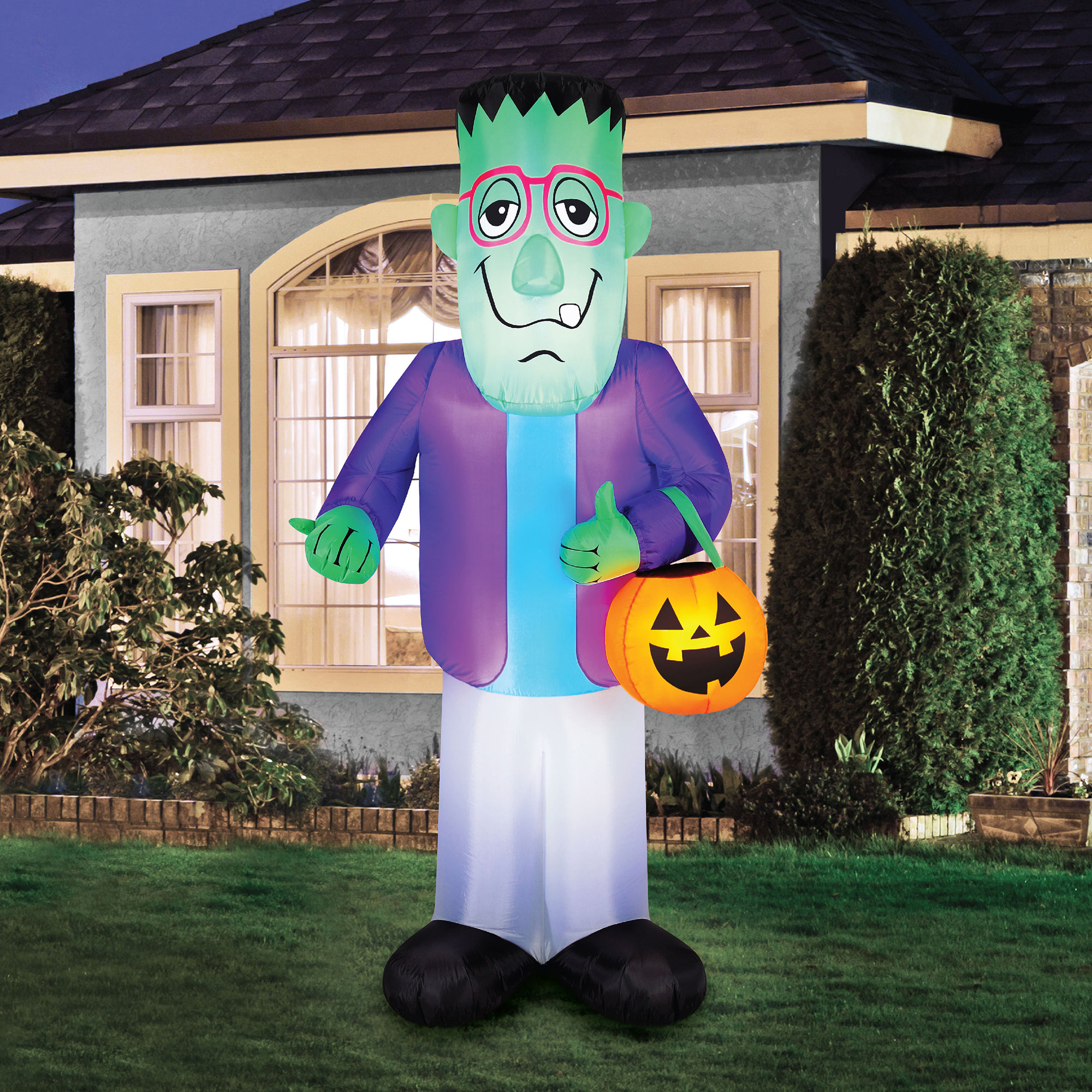 Occasions Limited Frankenstein Holding Treat Bag Halloween Inflatable ...