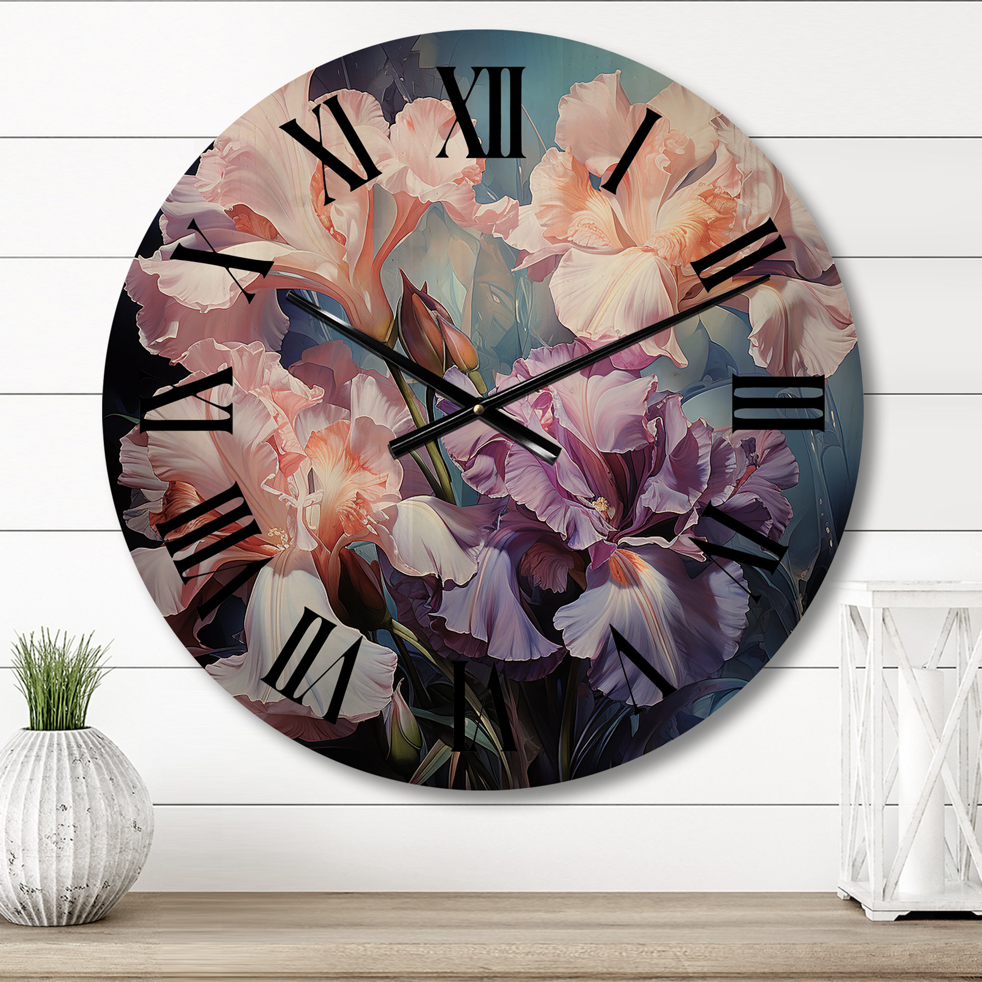 East Urban Home Pink Purple Irises Romantic Impression II - Floral ...