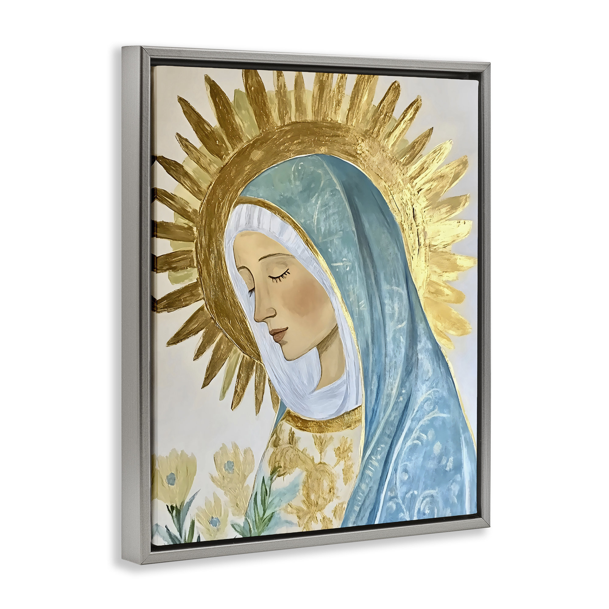 Latitude Run® Holy Mary In Floating Frame, design by Franklyn Gregory ...