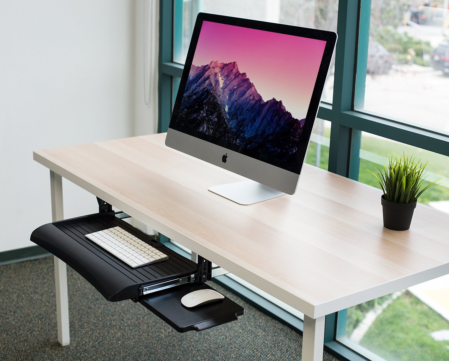 17 Stories Adjustable Ergonomic Keyboard Tray Under Desk - Sliding ...