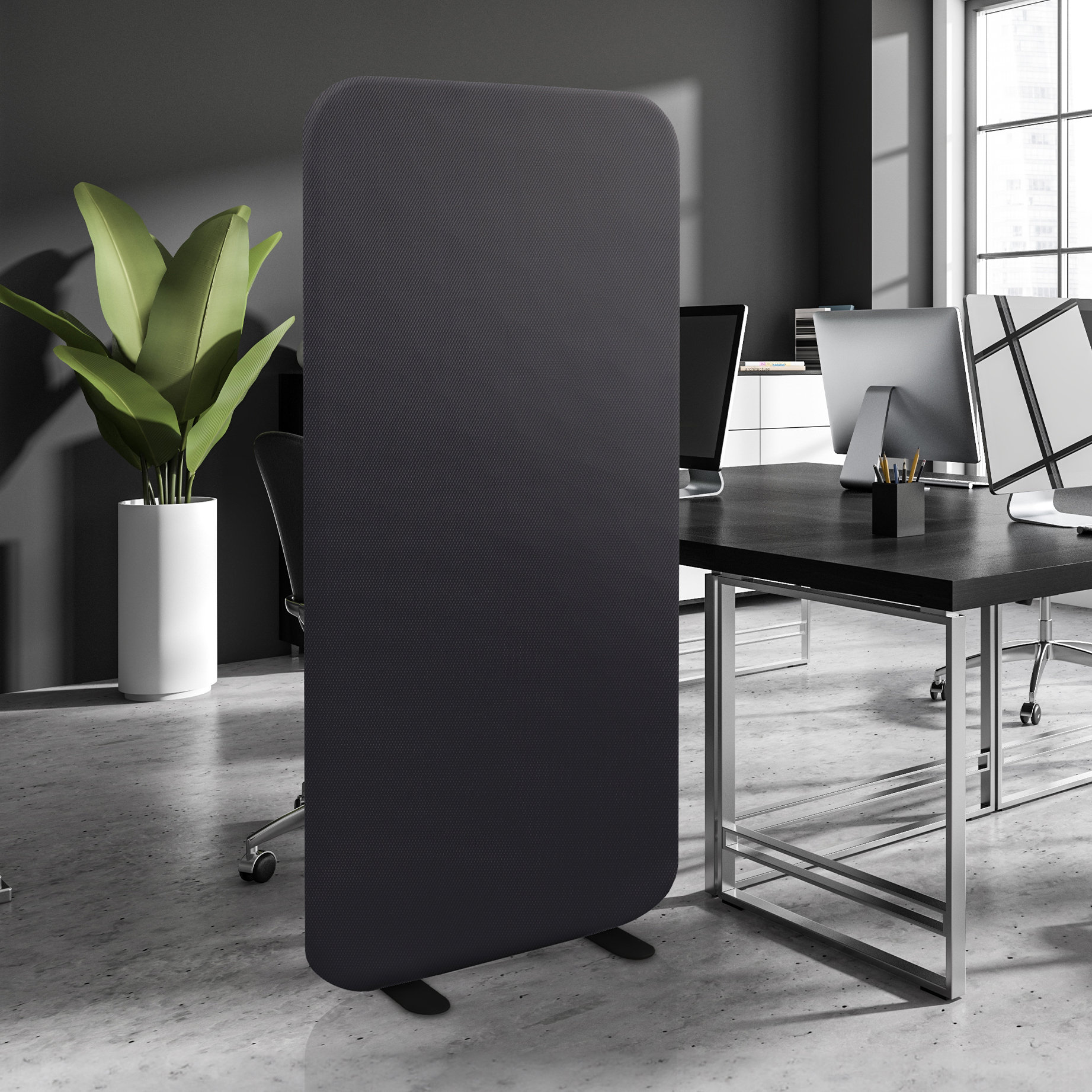 Inbox Zero Nikiea Freestanding Room Divider 29" x 65" Portable ...