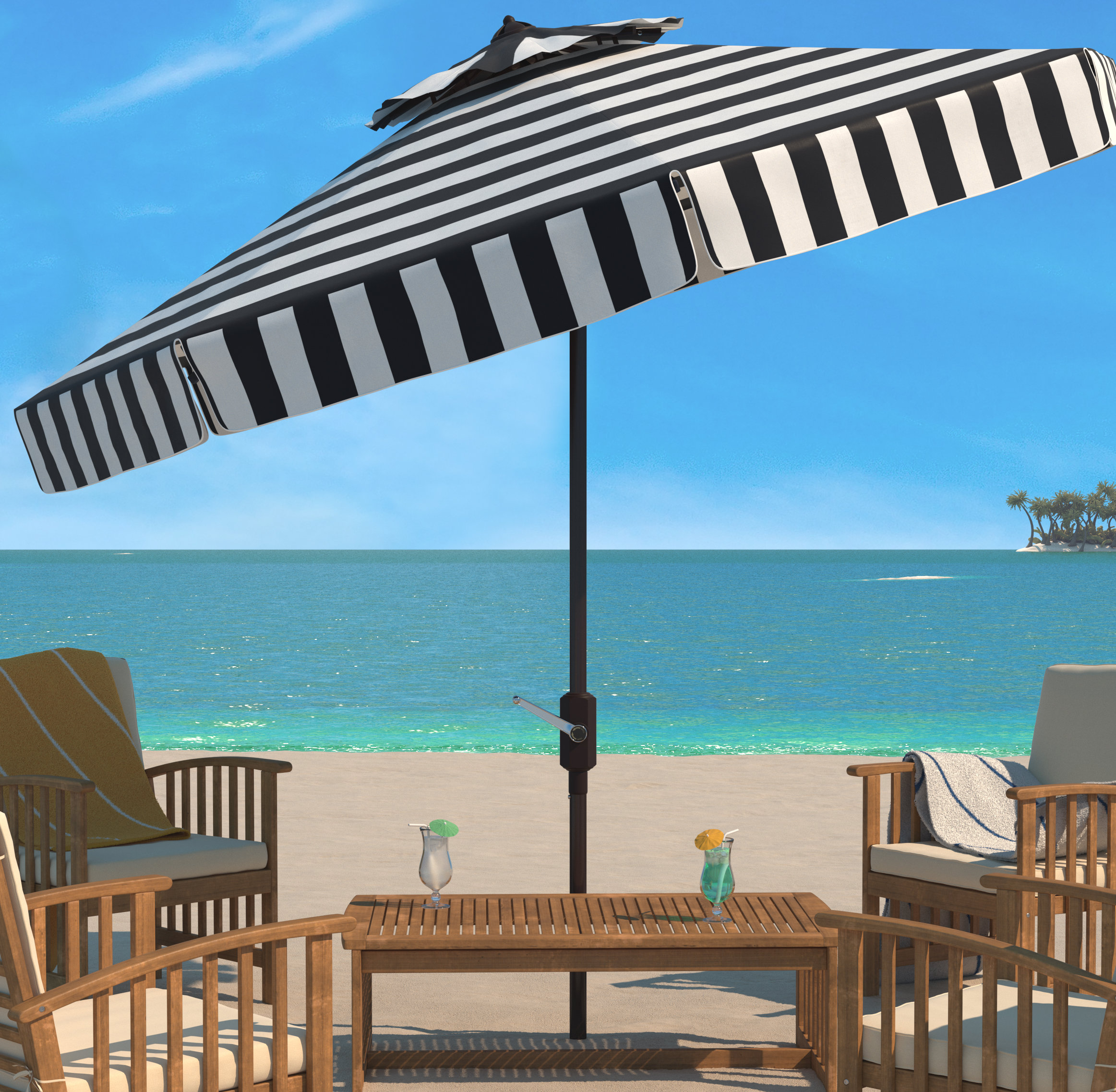 Breakwater Bay Trainor 11' Beach Umbrella & Reviews | Wayfair