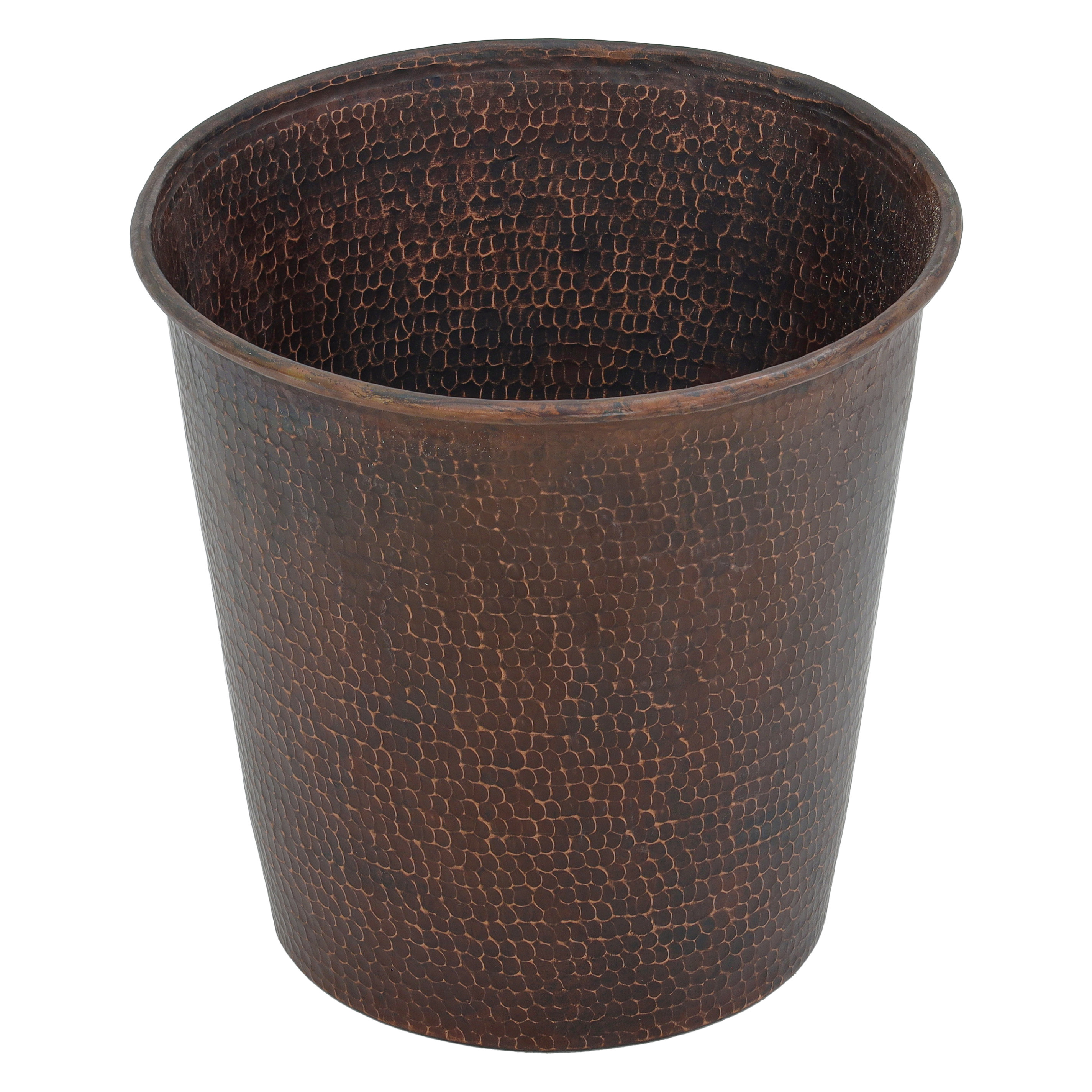Premier Copper Products Hammered Copper Waste Bin / Trash Can & Reviews ...